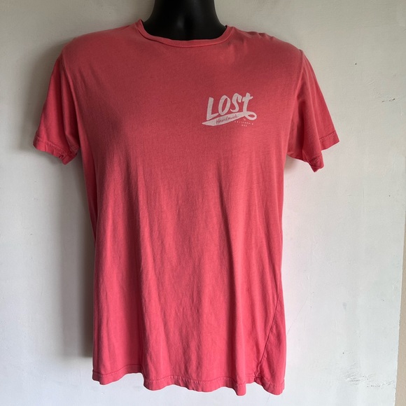 Lost | Shirts | Lost Pink Short Sleeve Tee Casual Fit Cream White Front ...